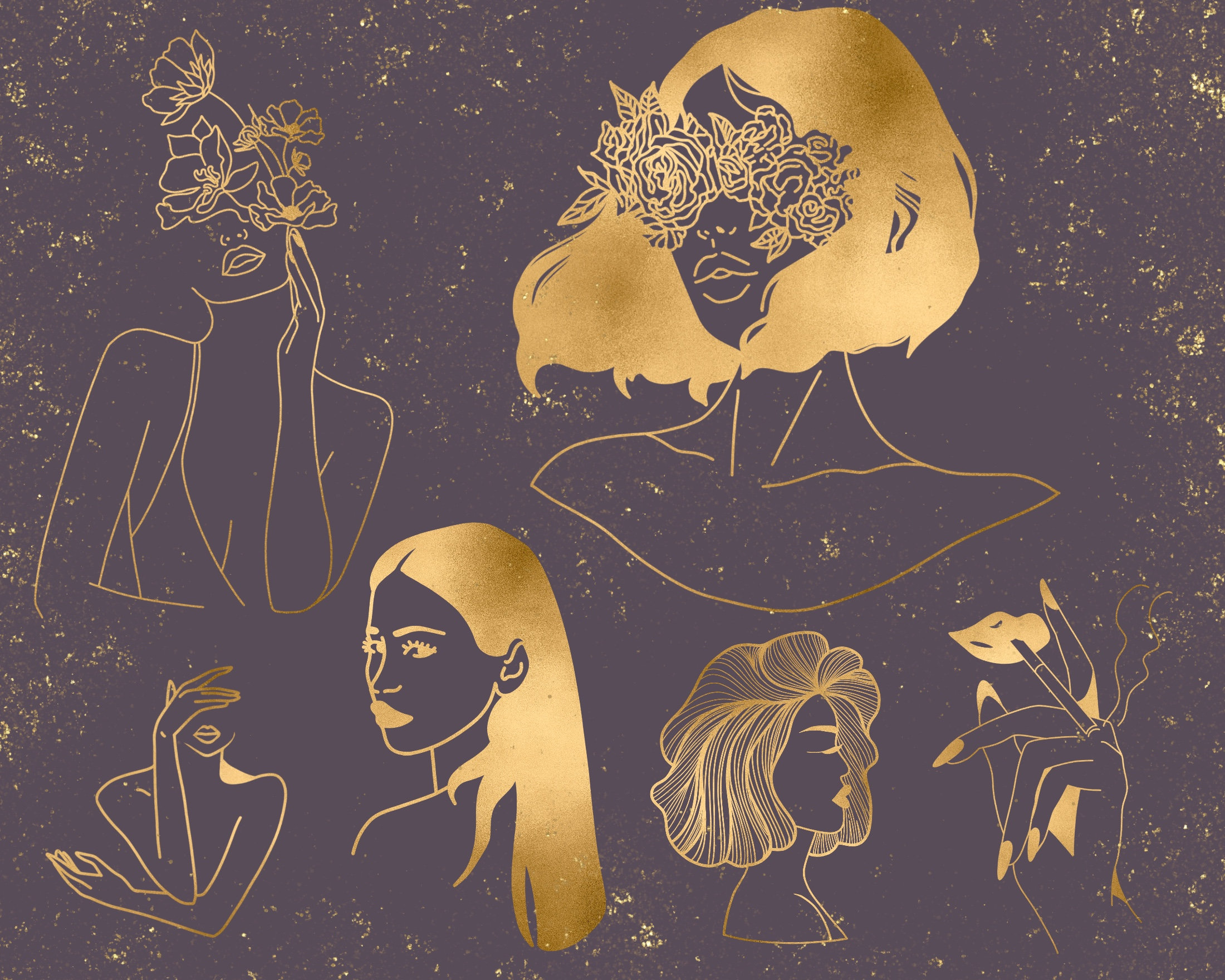 Girl Power Clip Art Woman Portraits Tenderness Clip Art - Etsy