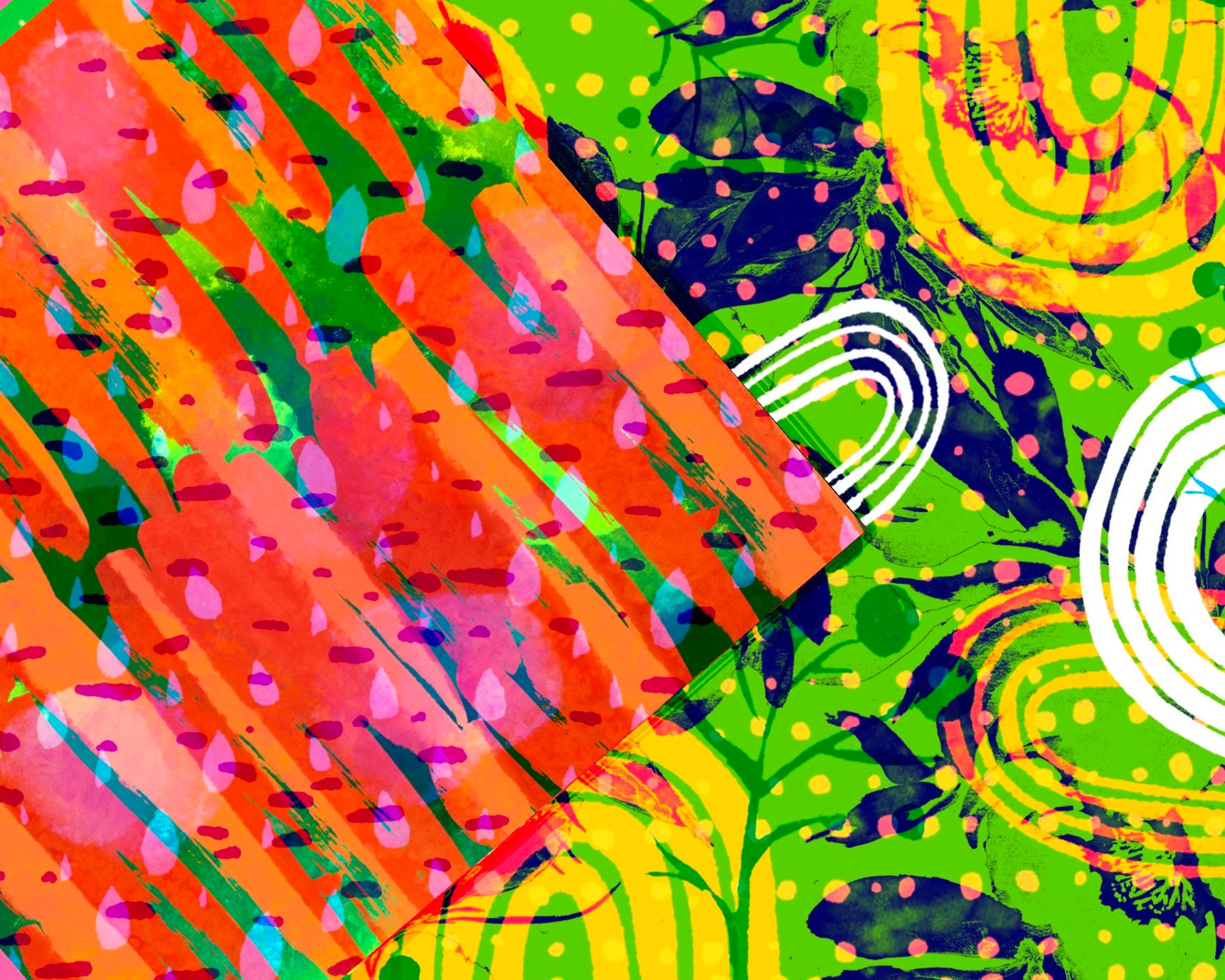 DIGITAL PAPER Bundle, Rainbow Texture Pack, Scrapbooking Craft Supplies ...