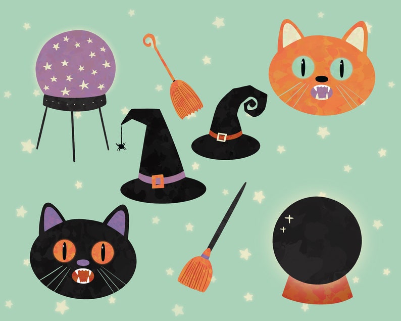 SUPER PROMO BUNDLE Halloween Clip Art Seamless Pattern - Etsy
