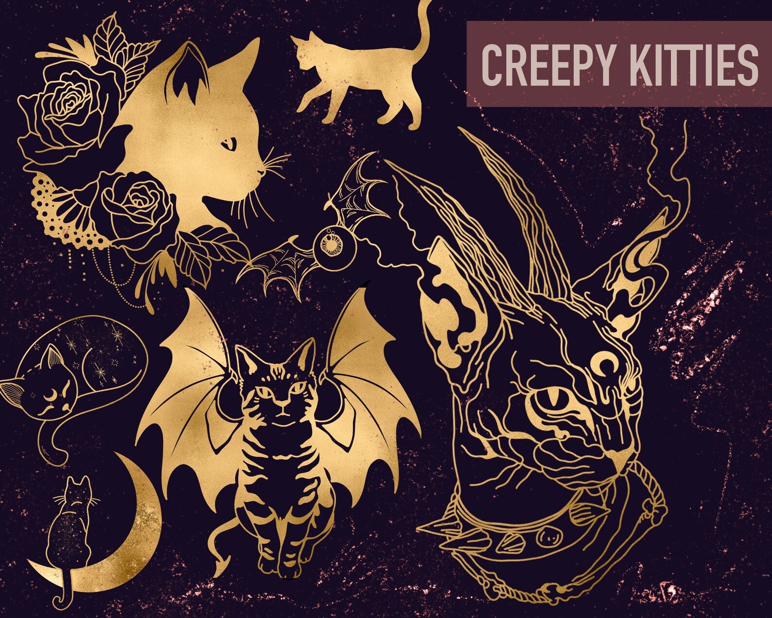 Witches' Familiars Clipart, Witchy Art, Magic Animals, Find Your Magic ...