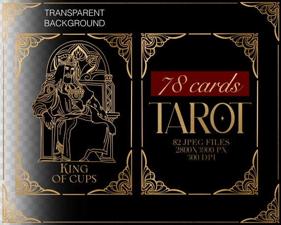 PRINTABLE TAROT Transparent Background Tarot Design Tarot - Etsy