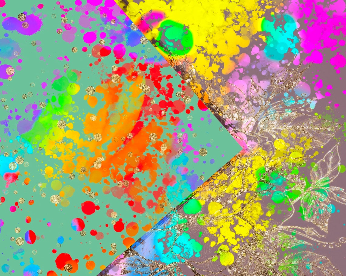 DIGITAL PAPER Bundle Splash Texture Pack Scrapbooking Craft | Etsy