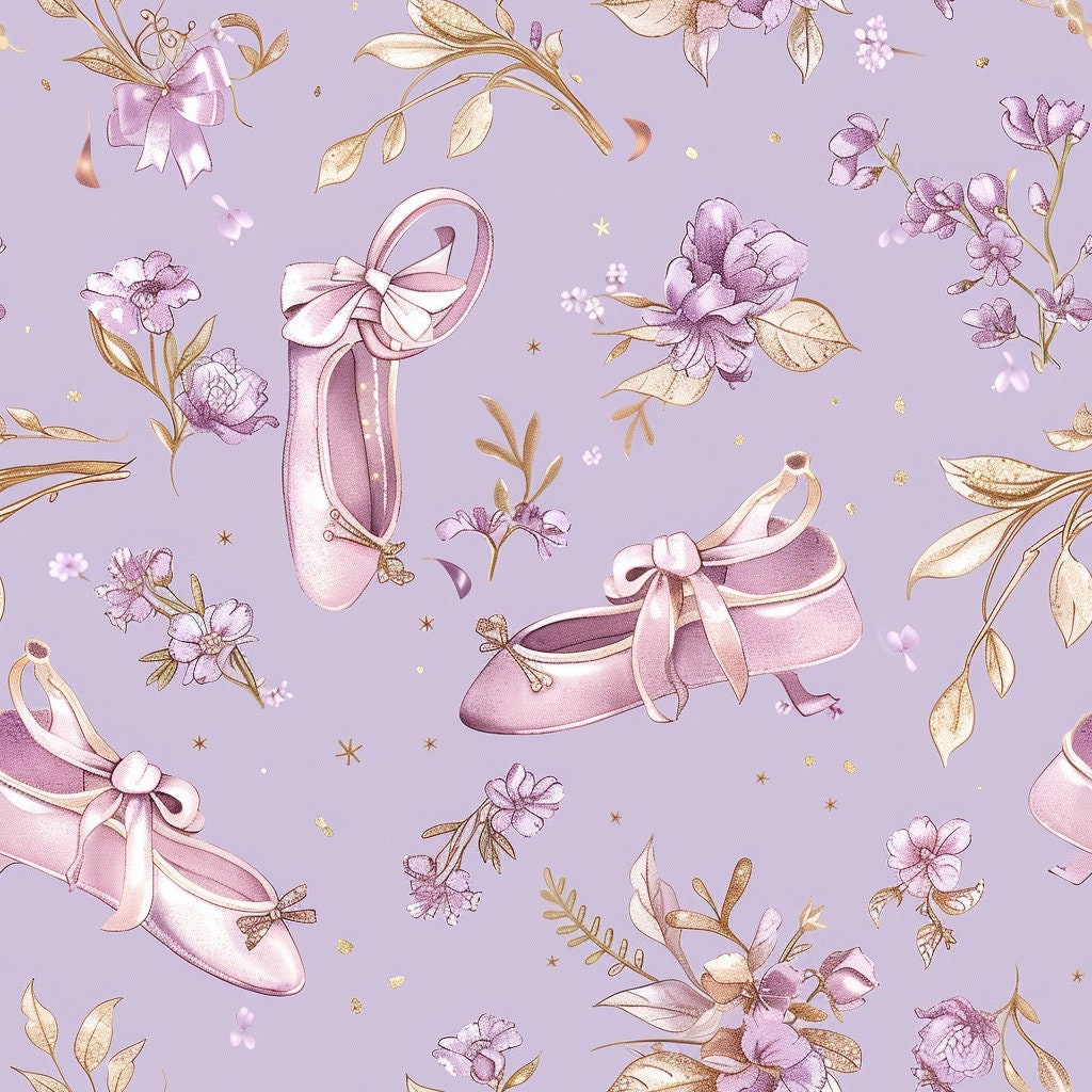 Ballet Texture Digital Paper, Printable File, Girly Elements Seamless ...