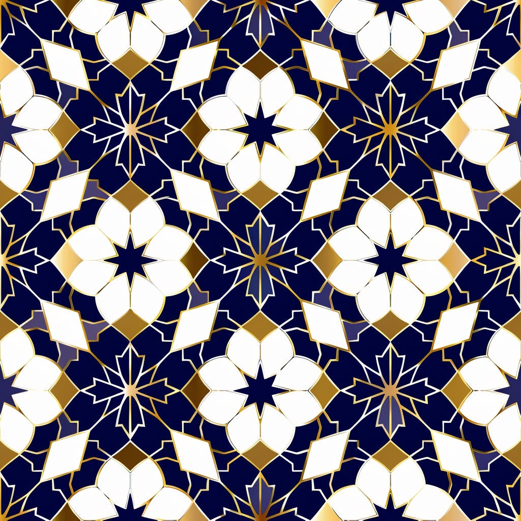Islamic Tiles Design, Printable File, Architecture Elements Seamless ...
