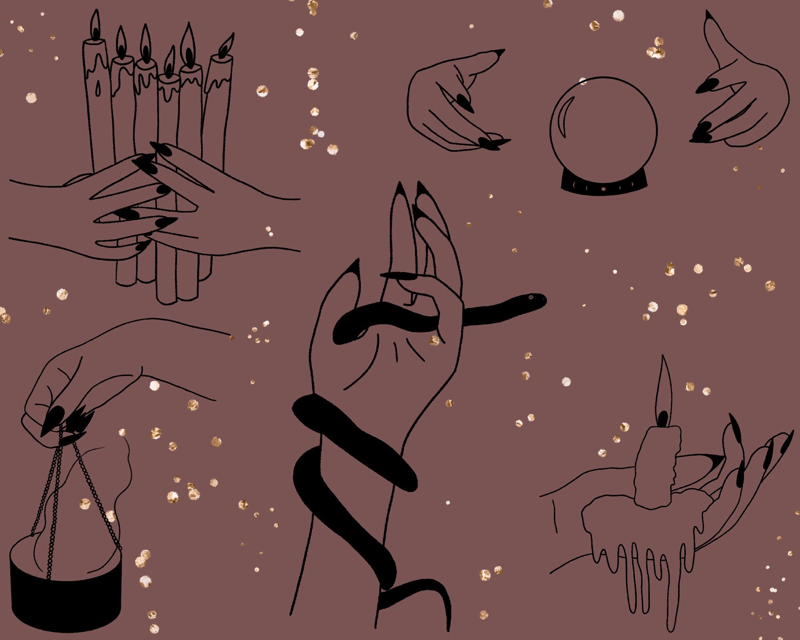 Pagan Hands, the Witches' Grimoire Clipart, Astrology Clip Art, Wicca ...