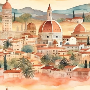 Florence, Seamless Pattern Set, Printable Wrapping Paper, Mediterranean ...