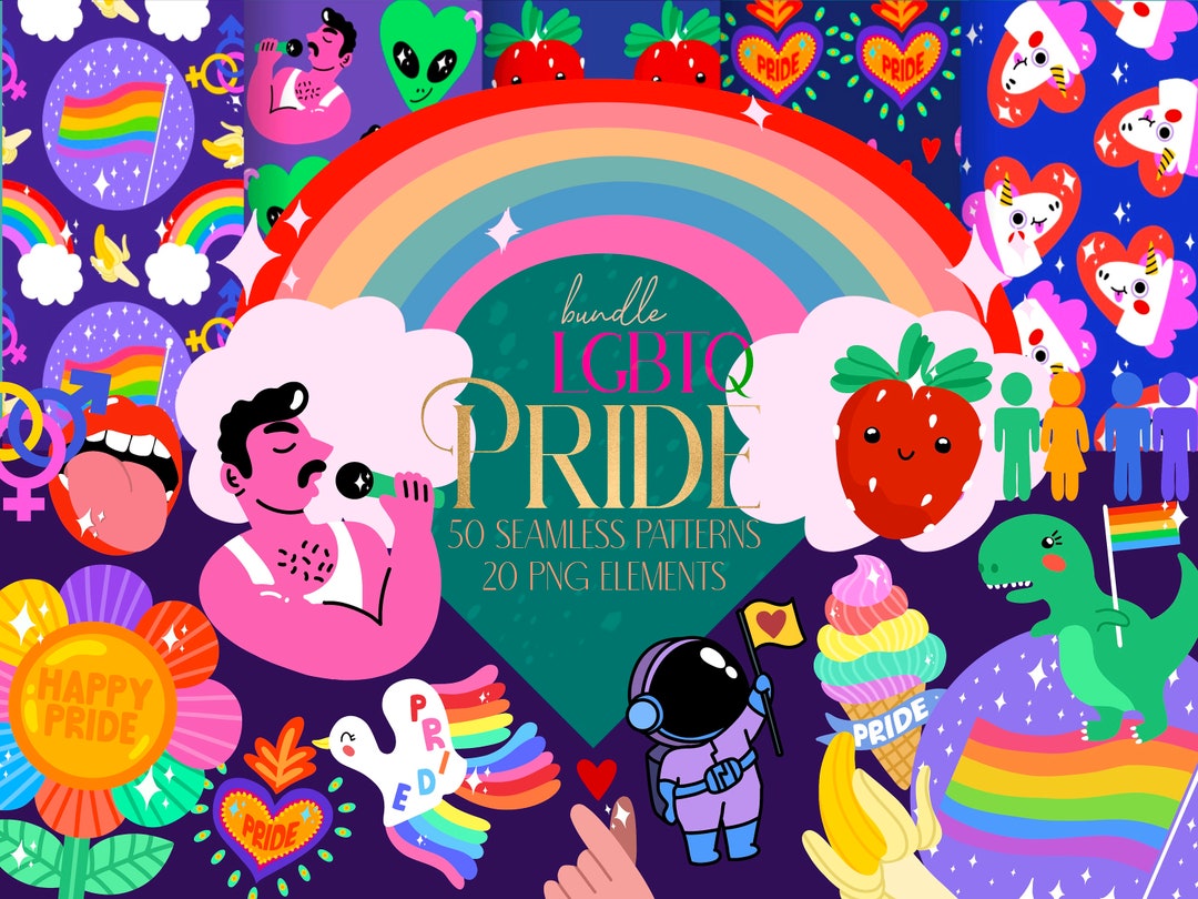LGBTQ Pride Bundle, Pride Stickers, Gay Digital Stickers, GRL PWR Decor ...