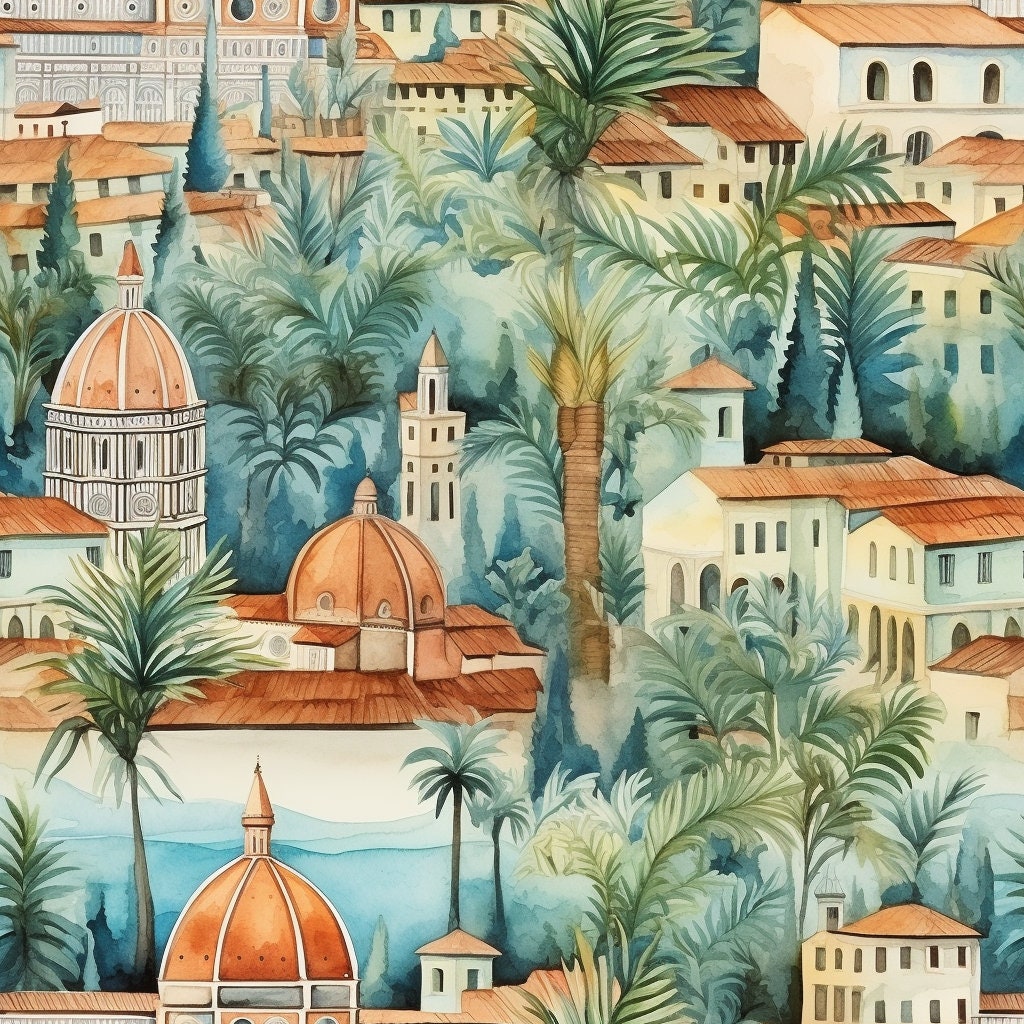 Florence Seamless Pattern Set Printable Wrapping Paper - Etsy