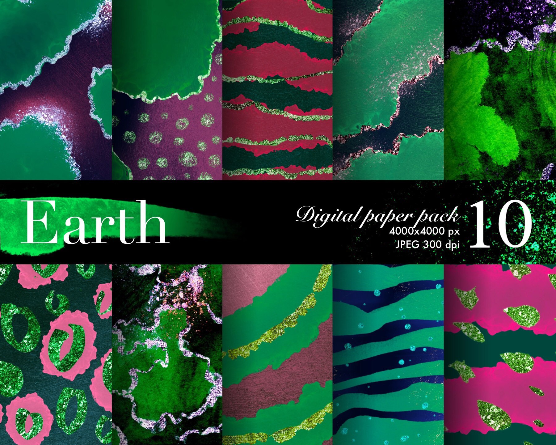 Digital Paper BUNDLE, Planets Texture Pack, Planet Scrapbook Paper ...