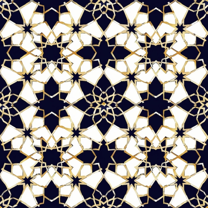 Islamic Tiles Design, Printable File, Architecture Elements Seamless ...