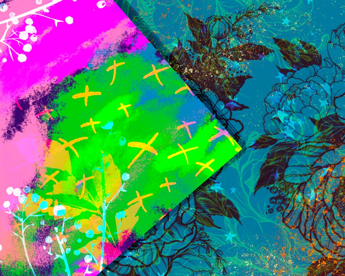 DIGITAL PAPER Peacock Texture Pack Scrapbooking Craft - Etsy