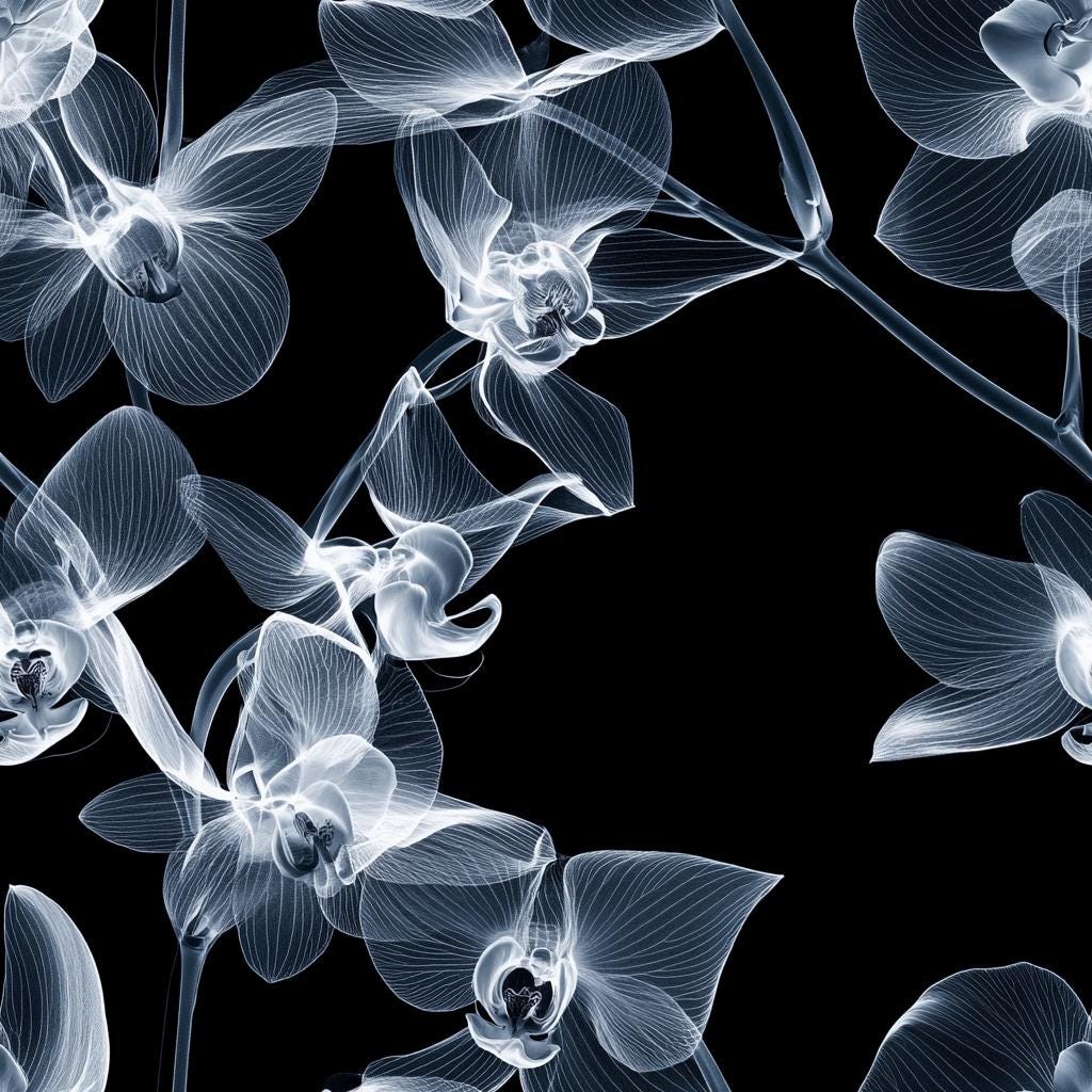 DIGITAL PAPER Bundle, Xray Flowers Seamless Texture Pack, Scrapbooking ...