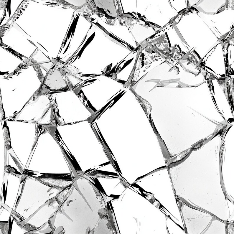Broken Glass Texture Digital Paper, Printable File, Glass Elements ...