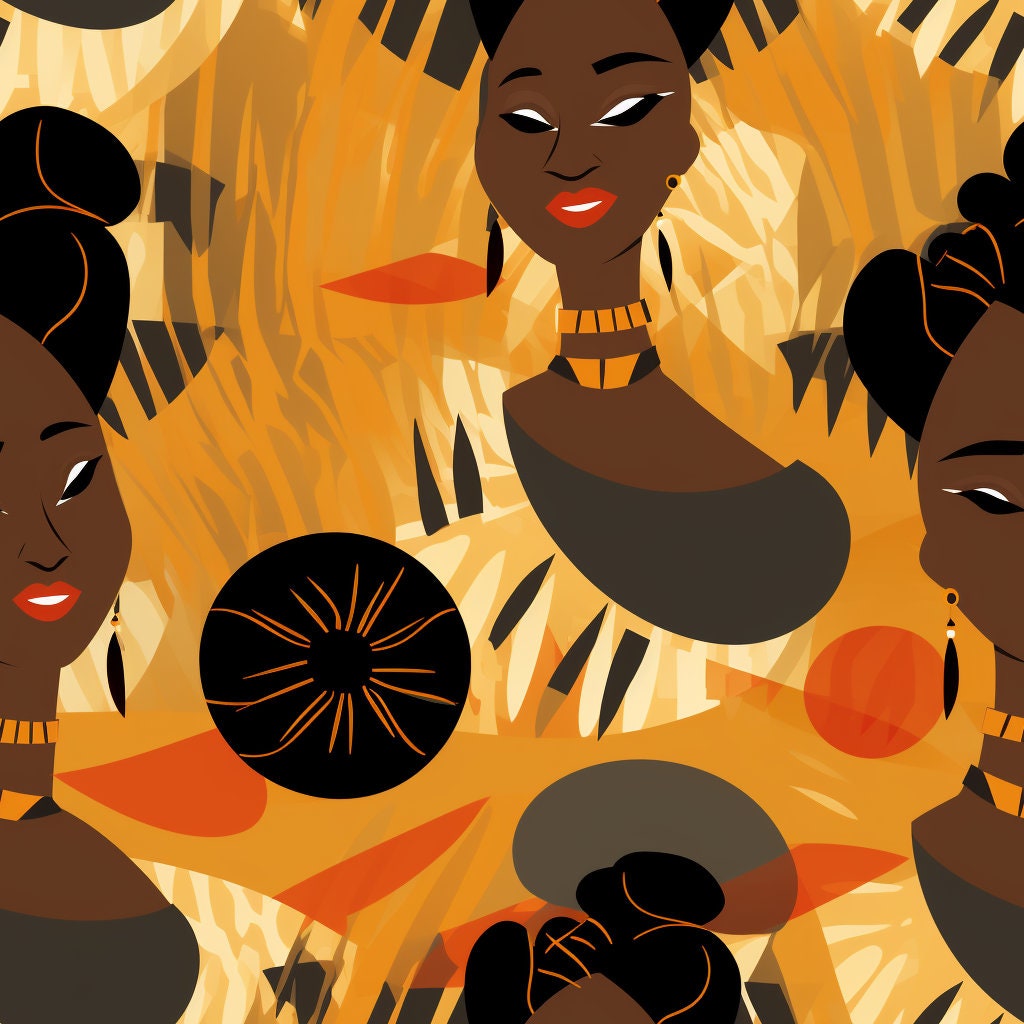 African Beauty Digital Paper, Seamless Pattern, Print Papers,african ...