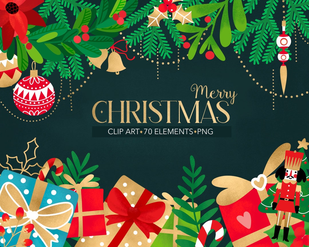 Christmas Clip Art, Christmas Tree Decor, Winter Themed Decor, Xmas ...