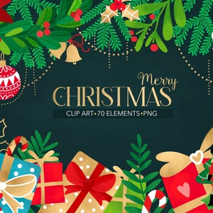 Christmas Clip Art, Christmas Tree Decor, Winter Themed Decor, Xmas ...