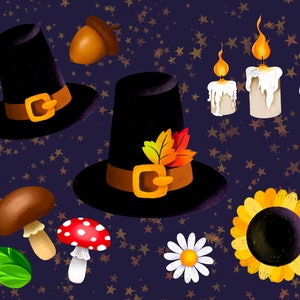 Thanksgiving Day, Clip Art Bundle, Digital Planner, Party Decor, Paper ...