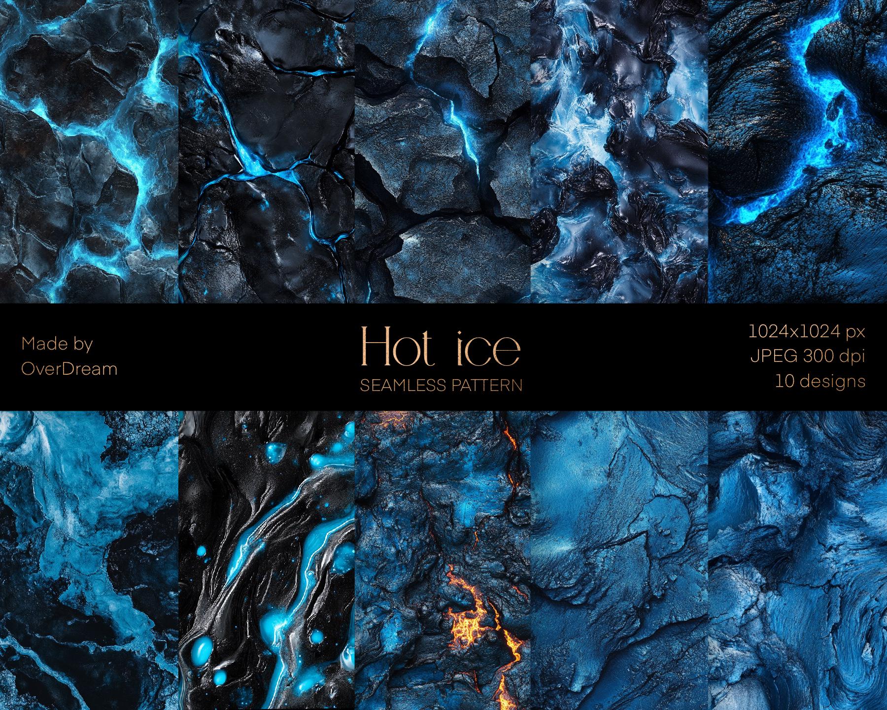 DIGITAL PAPER Bundle, Hot Ice Texture Pack, Scrapbooking Craft Supplies ...