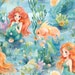 Mermaid Digital Paper, Mermaid Seamless Pattern, Marin Life Paper Pack ...