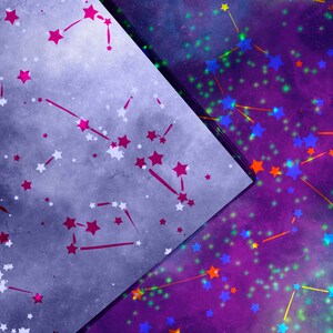 DIGITAL PAPER Bundle, Galaxy Texture Pack, Scrapbooking Craft Supplies ...