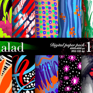 Digital Paper BUNDLE, Pop Art Texture Pack Scrapbook Paper, Goodnotes ...