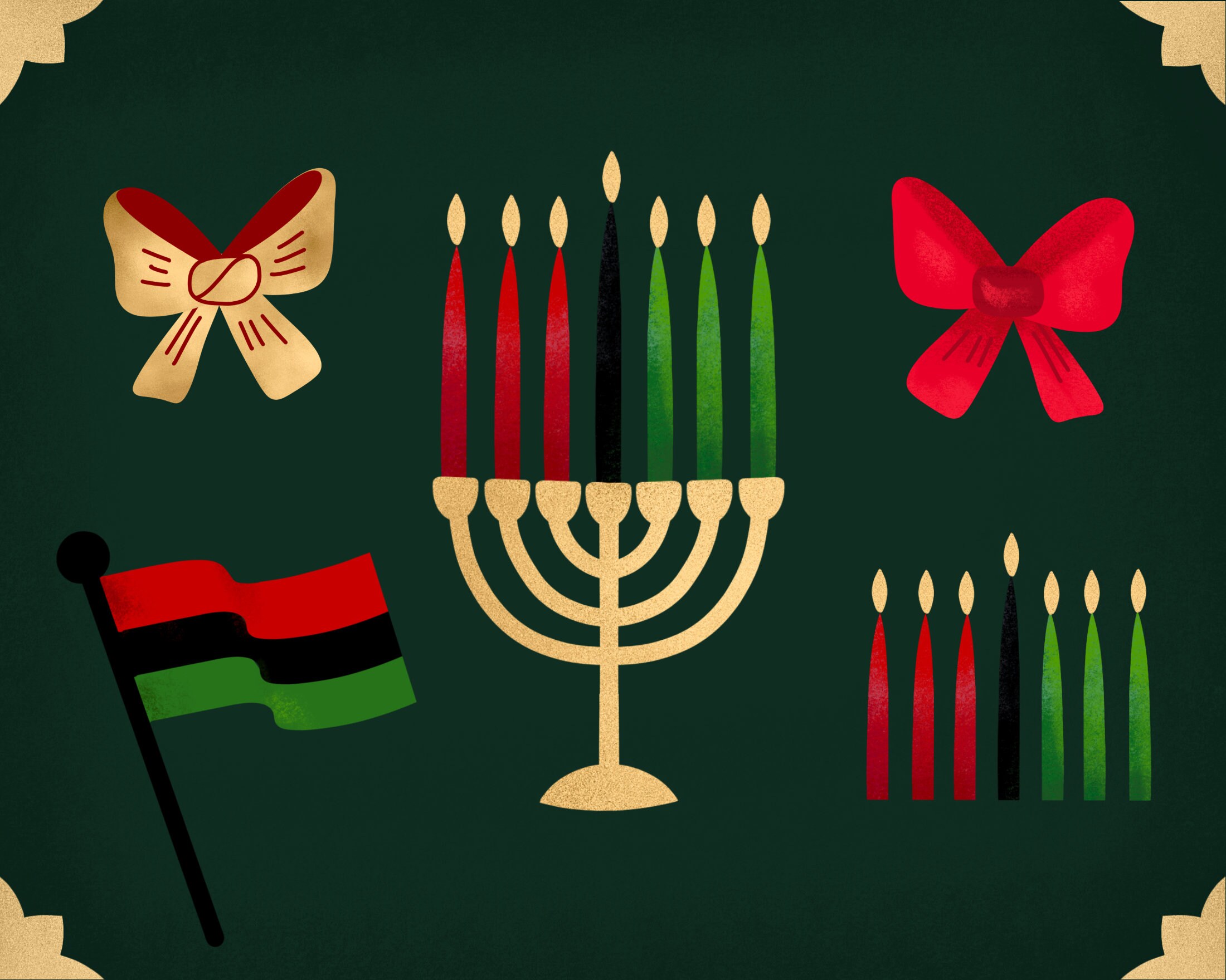 KWANZAA Clip Art, Kwanzaa Holiday Decor, Winter Themed Decor, Africa ...