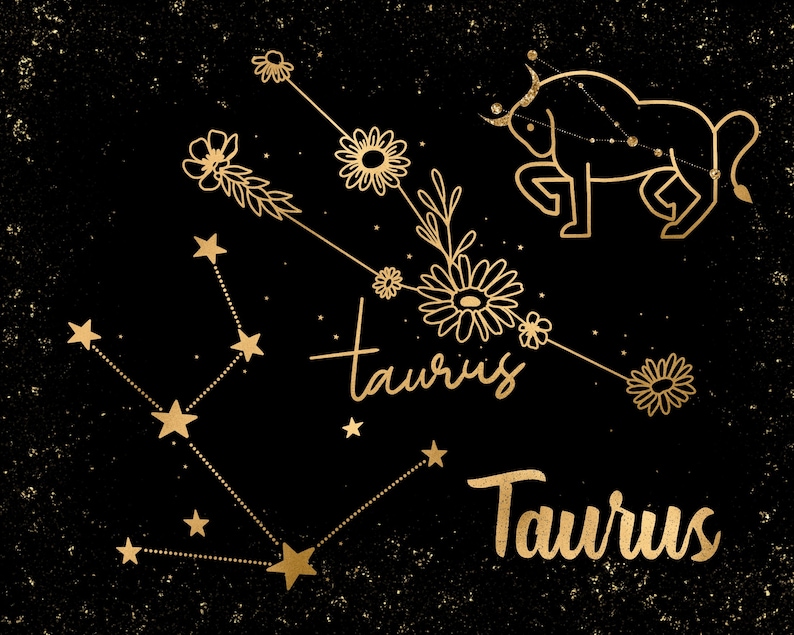 ZODIAC Clip Art Taurus Constellation Astrology Clip Art - Etsy