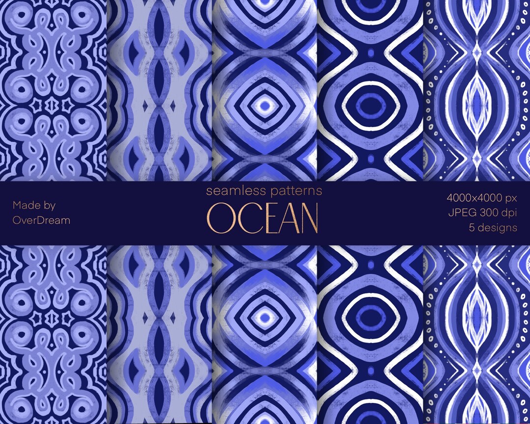 Ocean Pattern, Pacific Ocean, Texture Pack, Printable Wrapping Paper ...