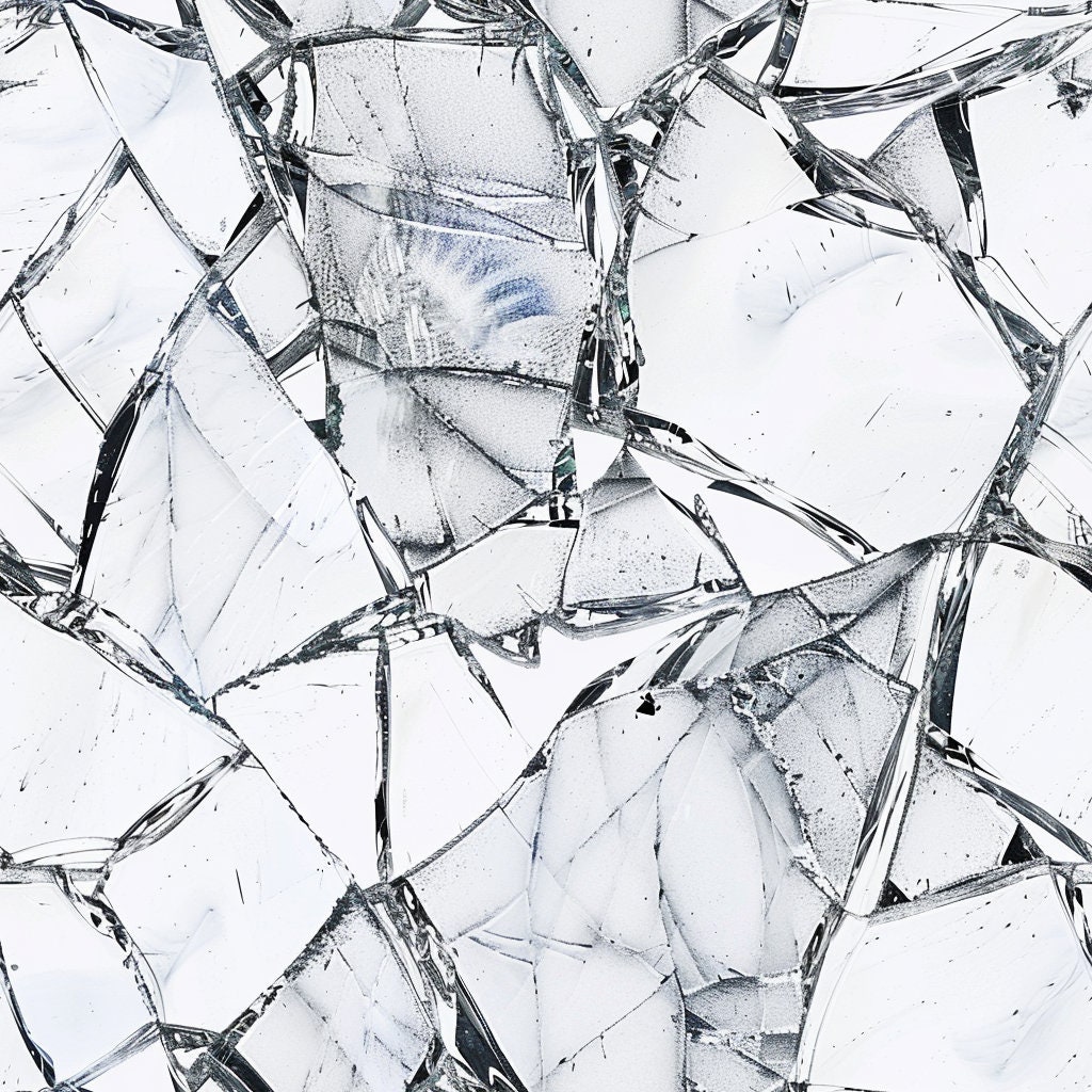 Broken Glass Texture Digital Paper, Printable File, Glass Elements ...