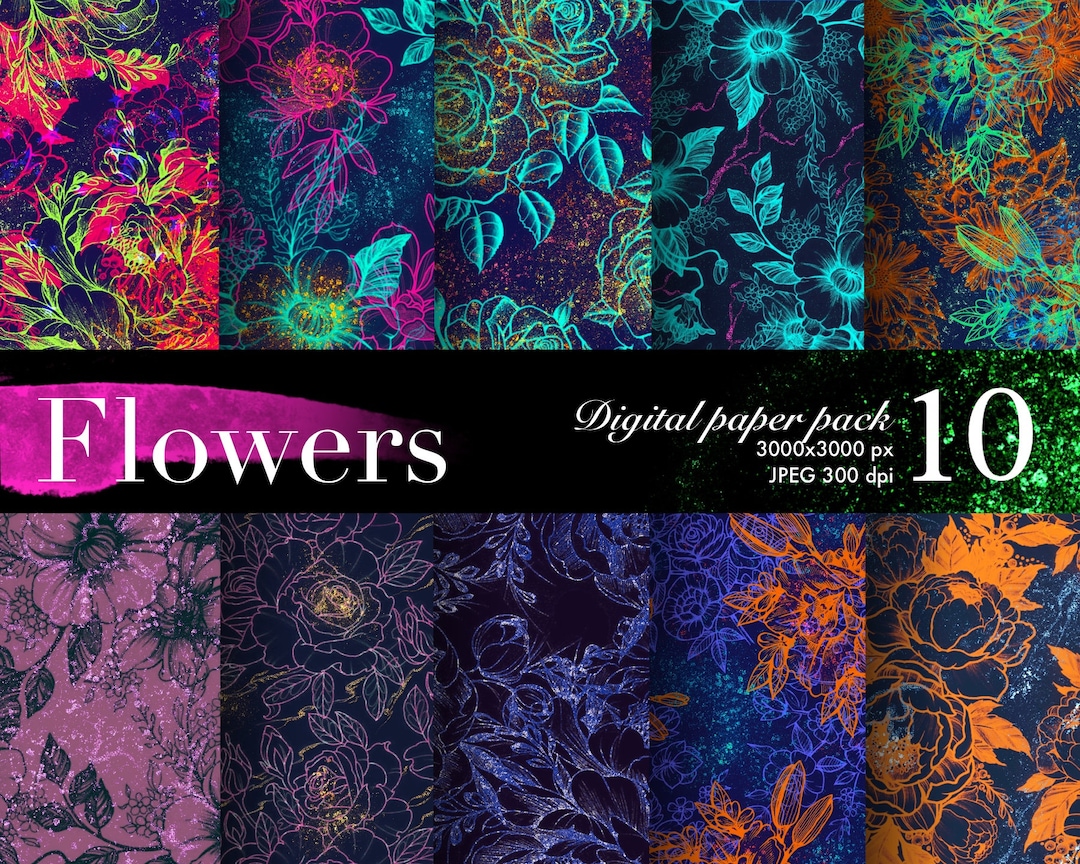 DIGITAL PAPER Bundle, Jungle Texture Pack, Scrapbooking Craft Supplies ...