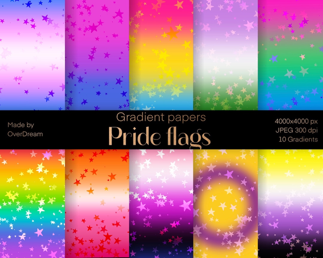 DIGITAL Paper Bundle, PRIDE LGBT Flag, Scrapbooking Craft Supplies ...