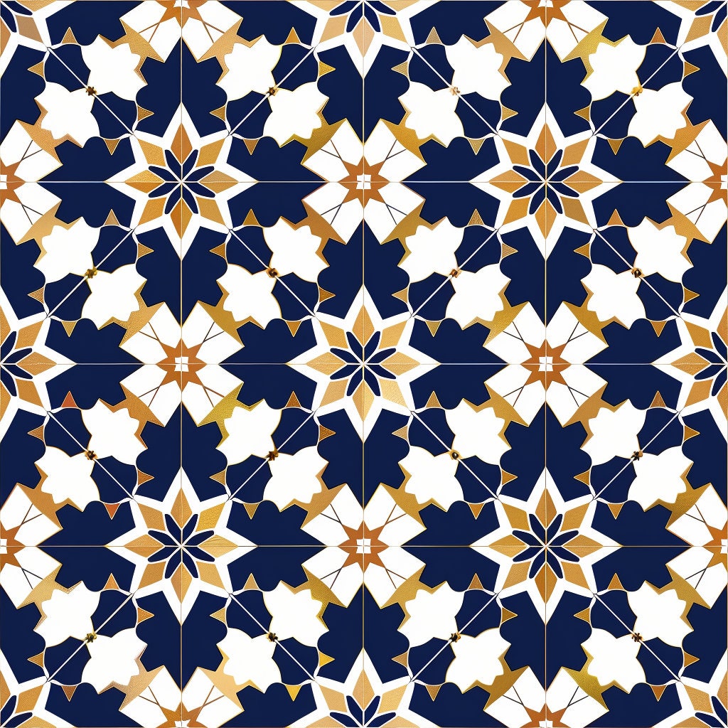 Islamic Tiles Design, Printable File, Architecture Elements Seamless ...