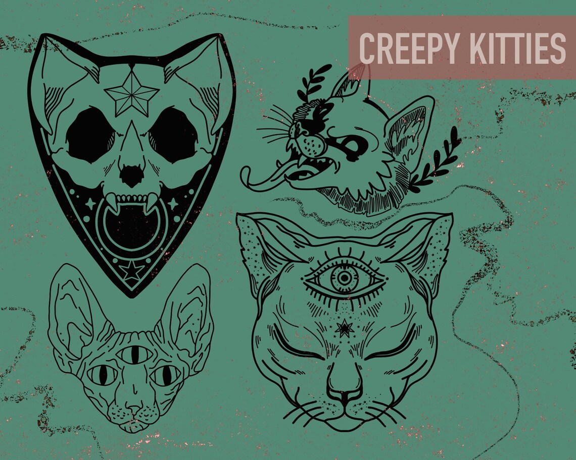 Witches' Familiars Clipart, Witchy Art, Magic Animals, Find Your Magic ...