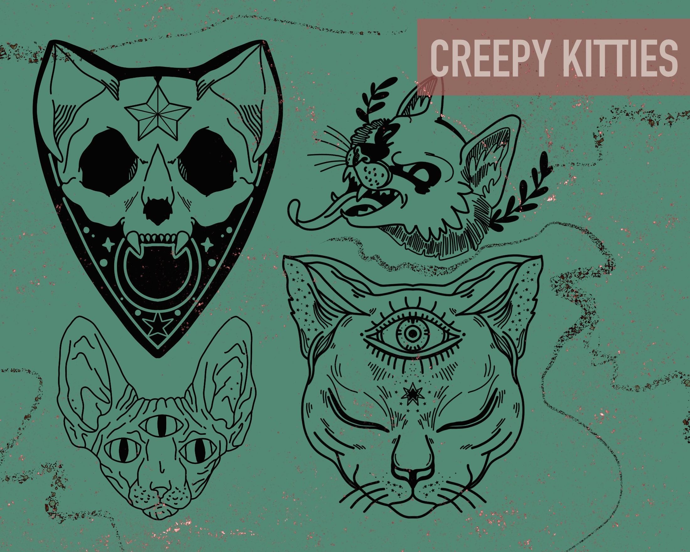 Witches' Familiars Clipart, Witchy Art, Magic Animals, Find Your Magic ...