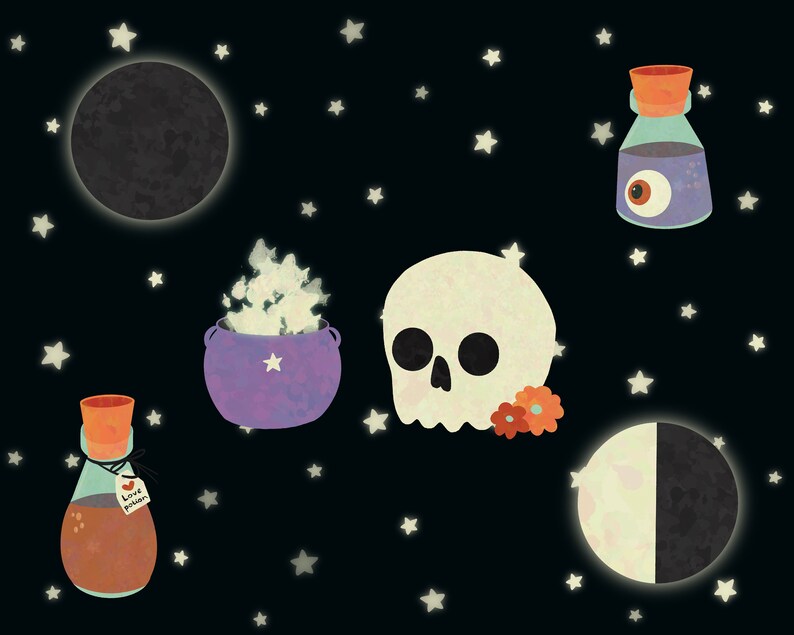 SUPER PROMO BUNDLE Halloween Clip Art Seamless Pattern - Etsy