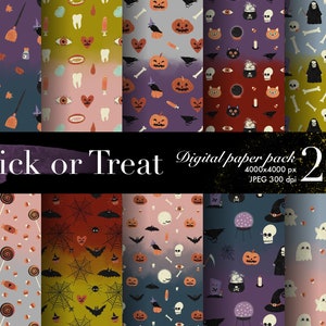 SUPER PROMO BUNDLE, Halloween, Clip Art, Seamless Pattern, Digital ...