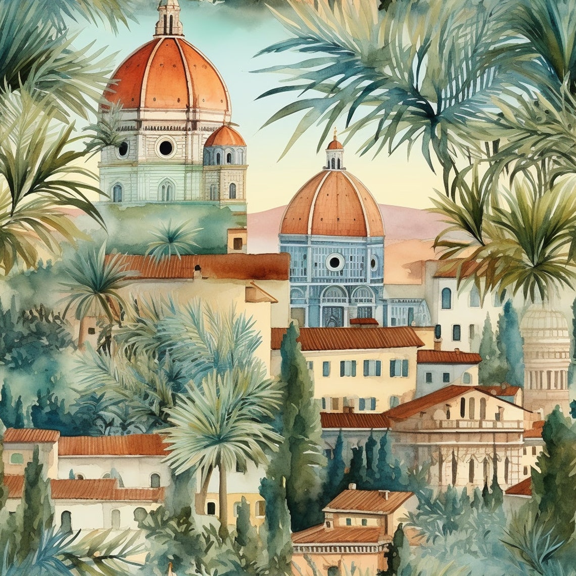 Florence Seamless Pattern Set Printable Wrapping Paper - Etsy