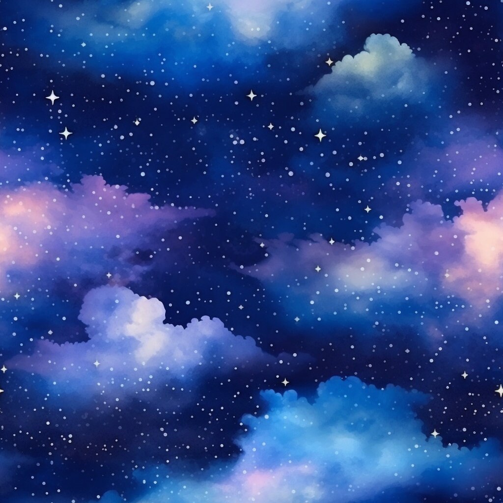 Vanilla Sky Seamless Pattern Printable Wrapping Paper Space - Etsy