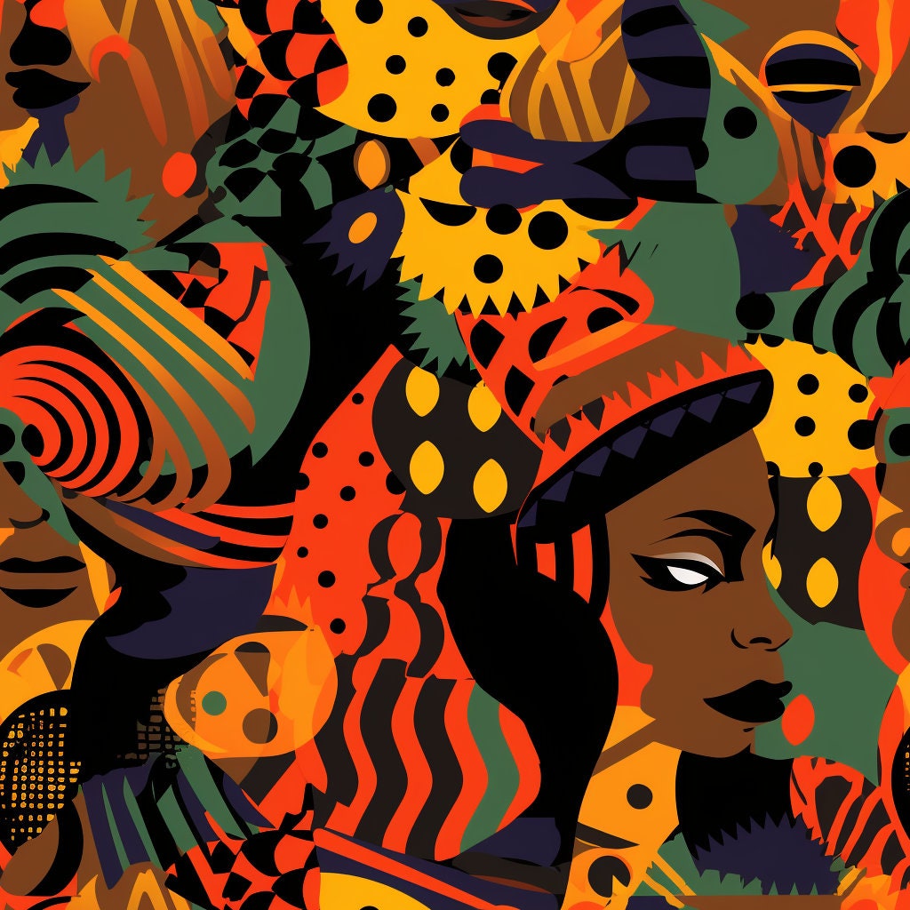 African Beauty Digital Paper, Seamless Pattern, Print Papers,african ...