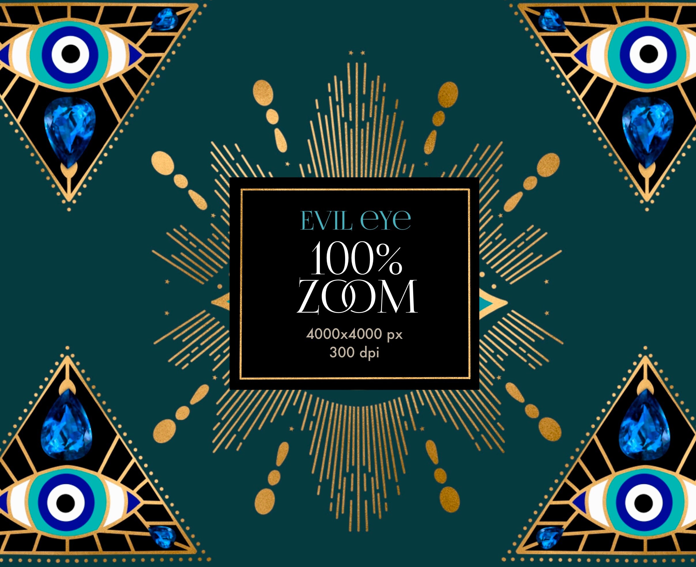 Evil Eye, Seamless Pattern Set, Printable Wrapping Paper, Turchish Eye ...