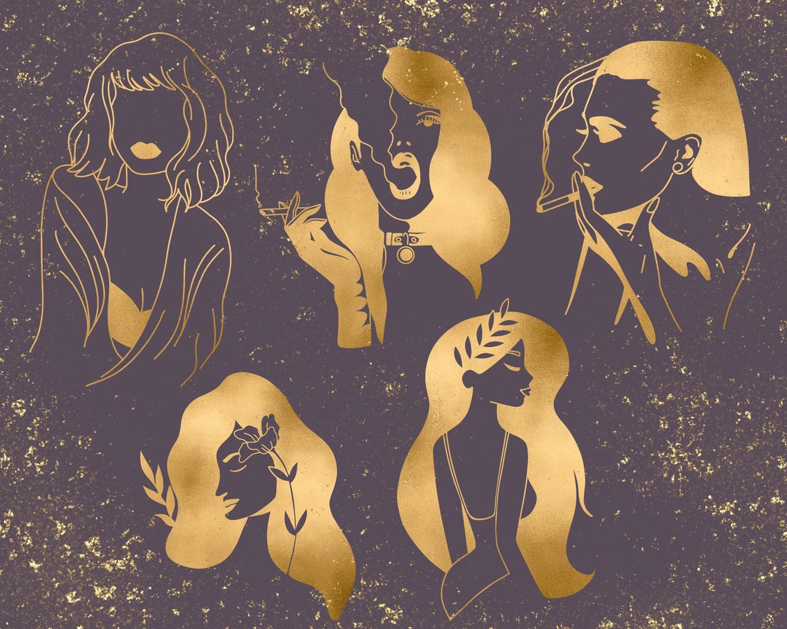 Girl Power Clip Art Woman Portraits Tenderness Clip Art - Etsy