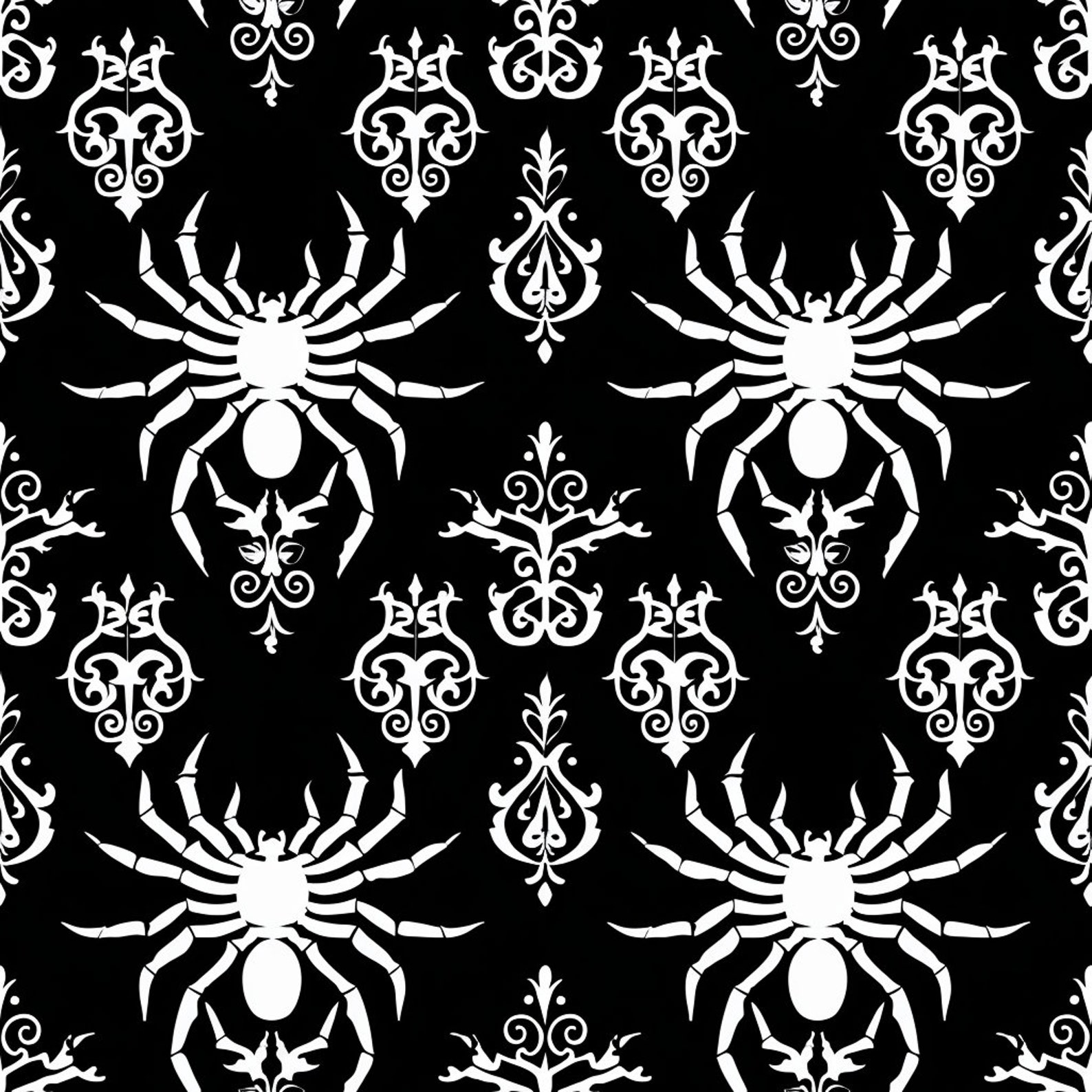 Happy Widow Seamless Pattern Pack, Scrapbooking Craft Supplies, Gothic ...