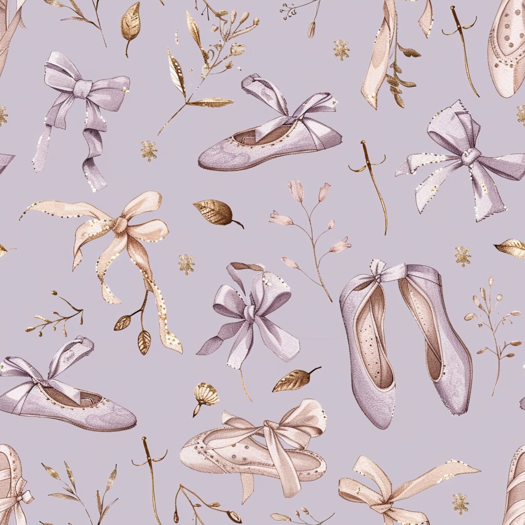Ballet Texture Digital Paper, Printable File, Girly Elements Seamless ...