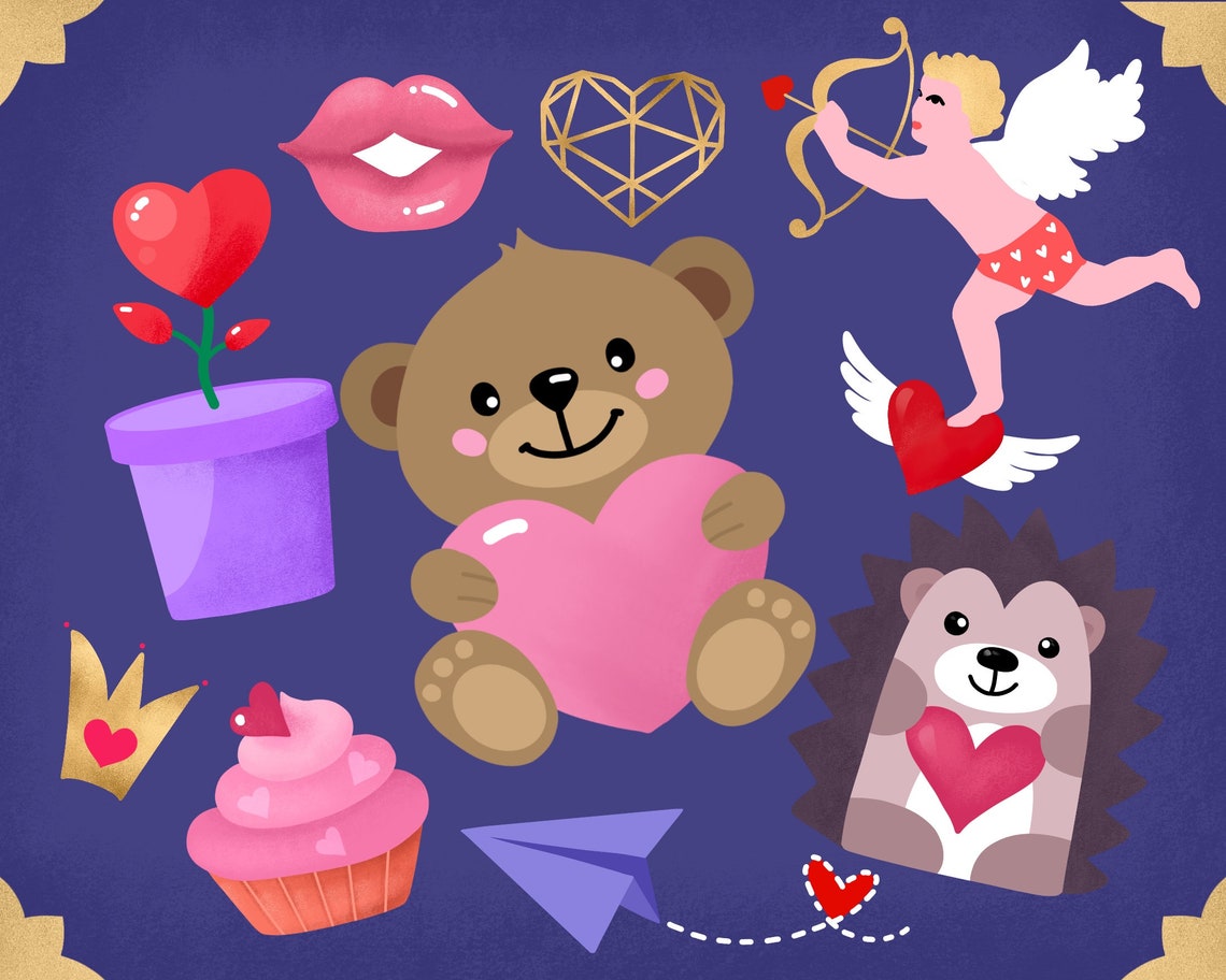 Valentines Day Clip Art, Sweetheart, Love Theme Decor, St.valentine ...