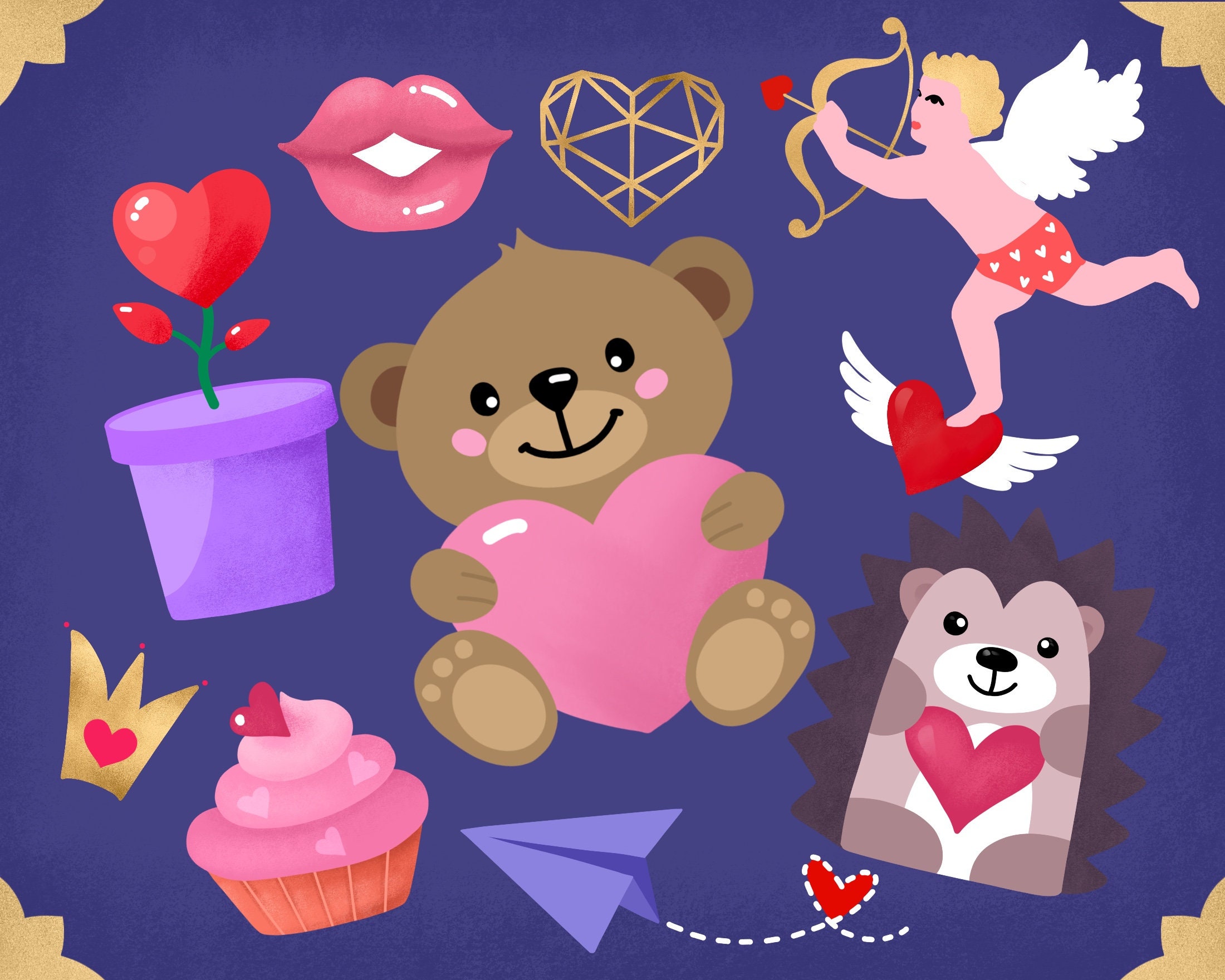 Valentines Day Clip Art, Sweetheart, Love Theme Decor, St.valentine ...