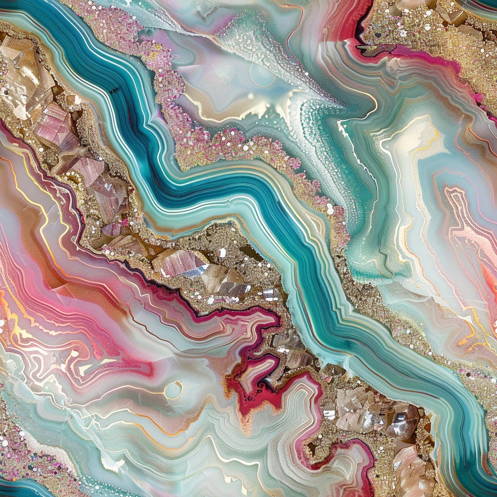 Fluid Art Digital Pattern, Marble Stone Seamless Design, Marble Texture ...