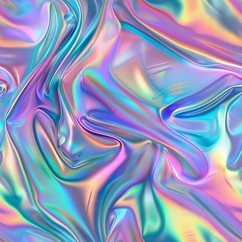 Hologram Digital Paper, Holographic Seamless Pattern, Paper Pack ...