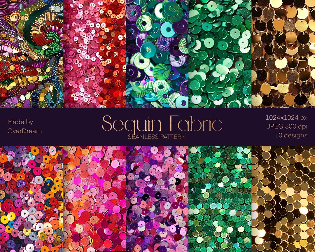 Sequin Fabric Texture Digital Paper, Printable File, Textile Elements ...