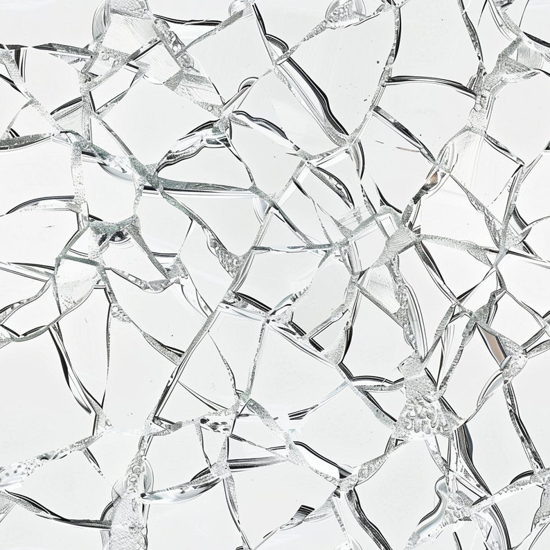 Broken Glass Texture Digital Paper, Printable File, Glass Elements ...