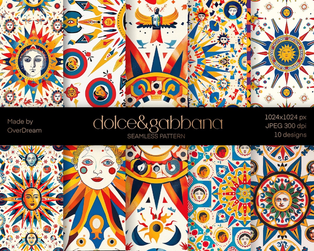 Sicily Tiles Digital Paper, Printable File, Abstract Elements Seamless ...